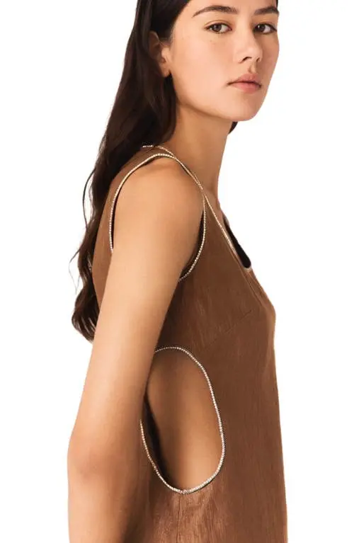 Maje Short Linen-blend Dress