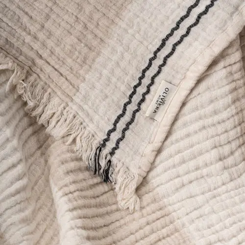 HOME AND LOFT Soho Supersoft 4-layer Linencotton Gauze Throw