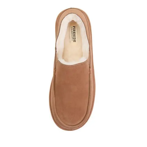 DEARFOAMS Fireside Shepparton Loafer Water Resistant Slippers - Chestnut