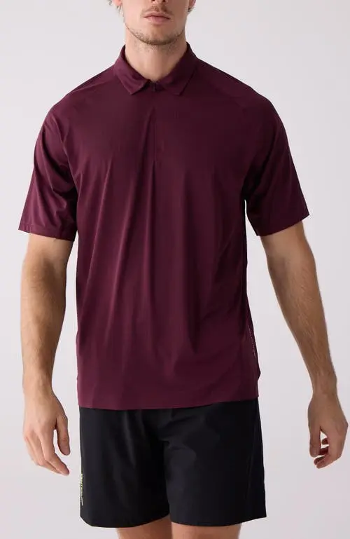 CENTERLINE ATHLETICS Airlite Polo Shirt - Dark Currant