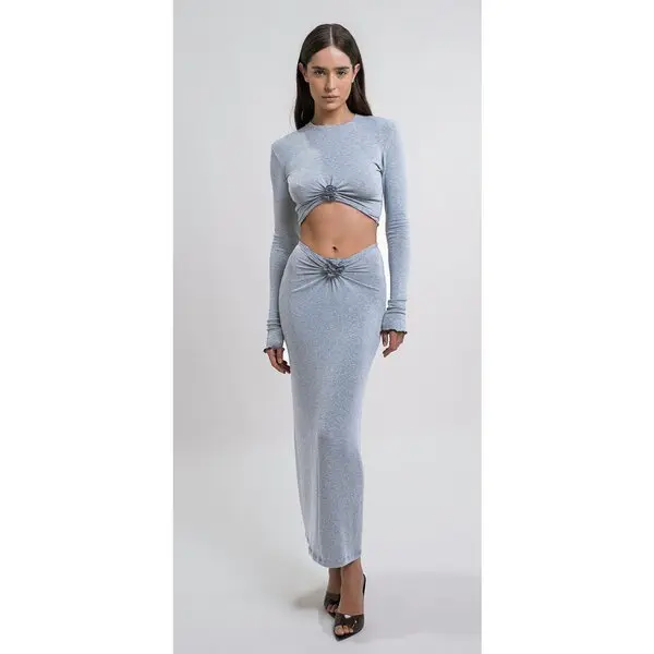 MOTHER OF ALL Maxi Skirt - Light-blue