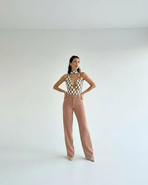 SAN MALO Laguna Halter Neck Bodysuit With Chiffon Scarf