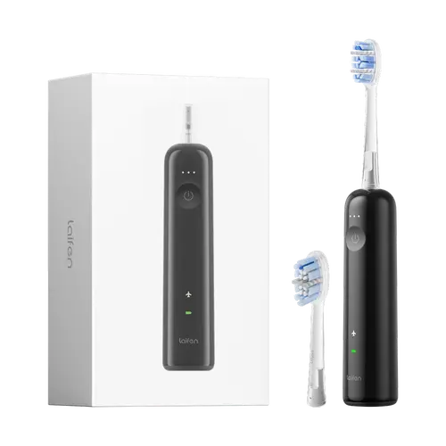 LAIFEN Wave Pro Electric Toothbrush With 2 Heads And Storage Bag - Black