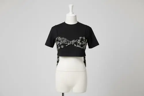 SAN MALO Cropped Lace Bikini T-shirt
