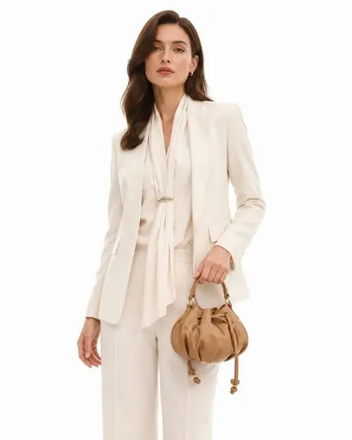 ROSZUAR Lunaire Smooth Leather Crossbody Bag - Honey