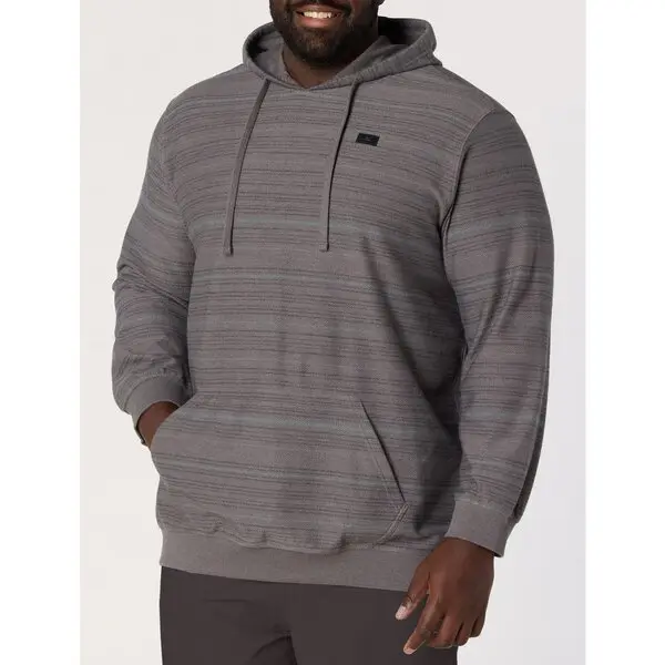 O'Neill Big & Tall Striped Pullover Hoodie - Dark Shadow