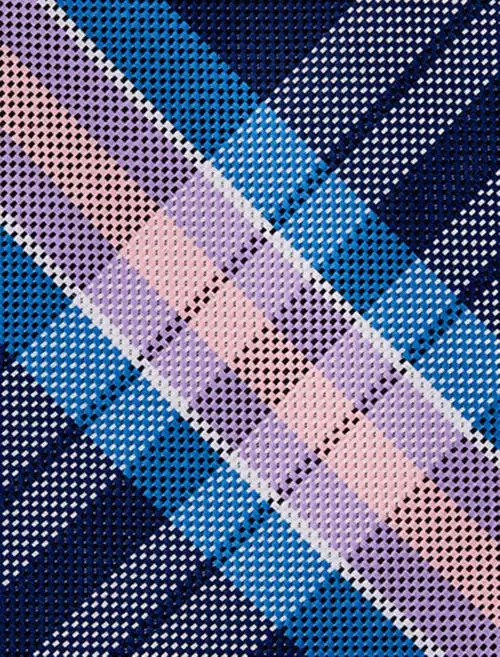OAK HILL BY DXL Traditional Plaid Neck Tie - Navy