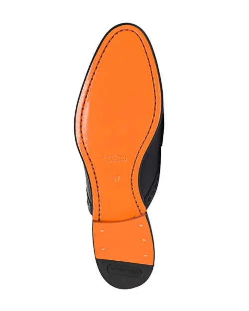 Santoni Granato Leather Mule - Black