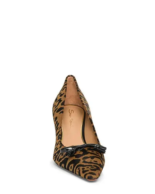 Santoni Mid-heel Leopard-print Pony Hair Pumps