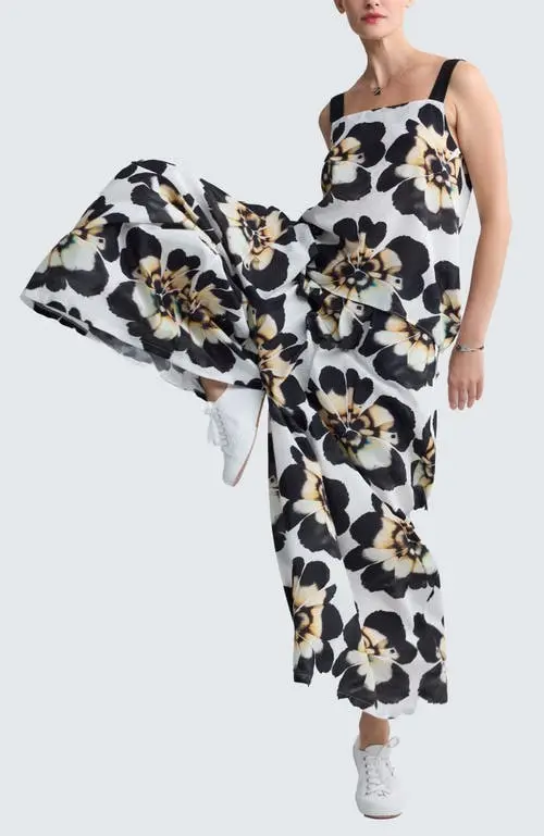 LUUKAA Elvina Floral Print Wide-leg Pants