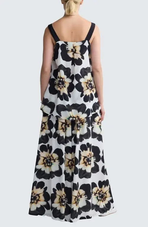 LUUKAA Elvina Floral Print Wide-leg Pants