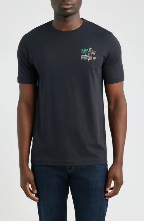 Travis Mathew Drinks On Us Cotton Graphic T-shirt - Black