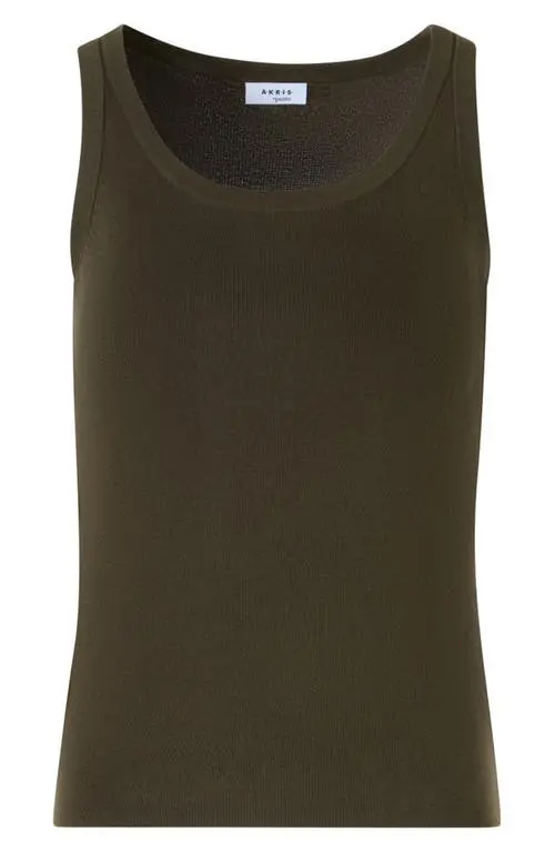 Akris Scoop Neck Cotton Sweater Tank