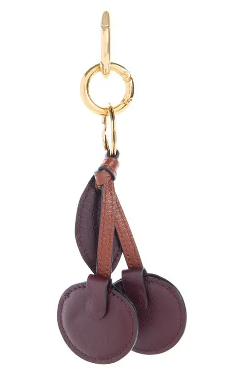 Chloé Symbols Cherry Bag Charm In Leather