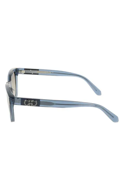 FERRAGAMO 54mm Rectangle Sunglasses - Transparent Avio