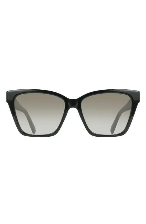FERRAGAMO 57mm Rectangle Sunglasses - Black
