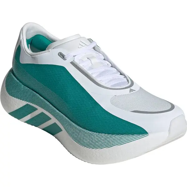 Adidas Hyperboost Edge Running Shoe - White/green/zero Metallic