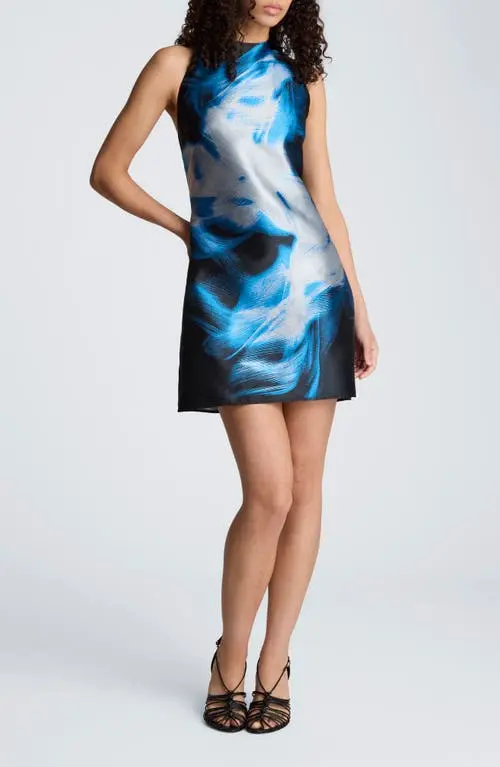 KENNETH COLE Gathered Halter Shift Minidress