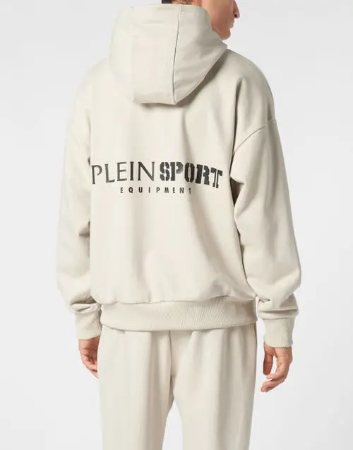 PLEIN SPORT Oversize Hoodie Sweatshirt Ls Scratch - Grey