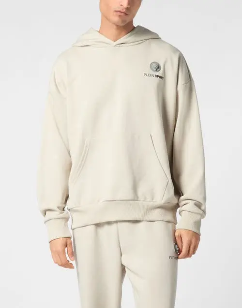 PLEIN SPORT Oversized Graphic Hoodie - Grey