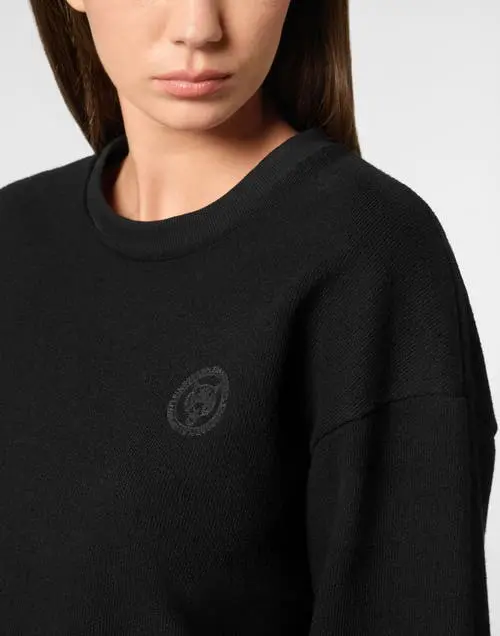 PLEIN SPORT Cropped Sponge Sweatshirt