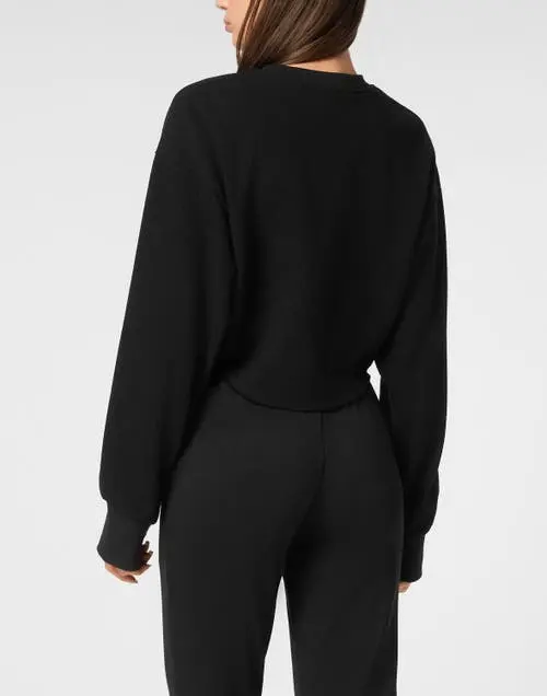 PLEIN SPORT Cropped Sponge Sweatshirt