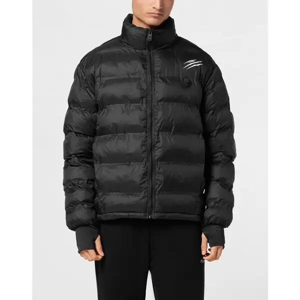 PLEIN SPORT Lightweight Zipped Jacket Ls Scratch - Black