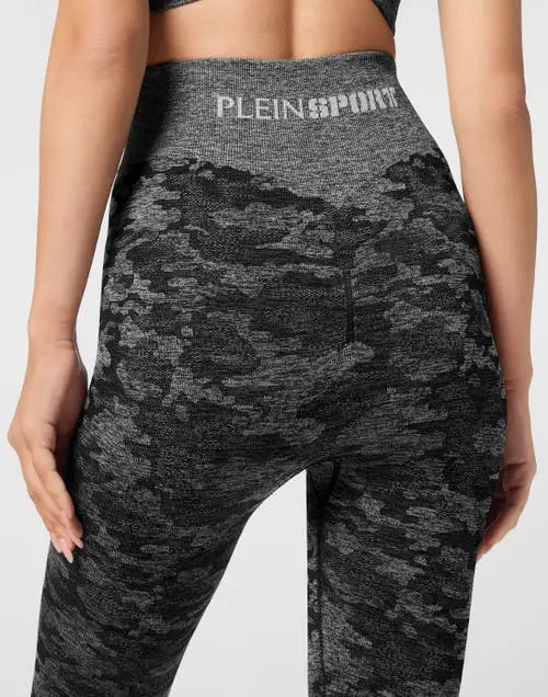 PLEIN SPORT Seamless Sport Leggings Camouflage