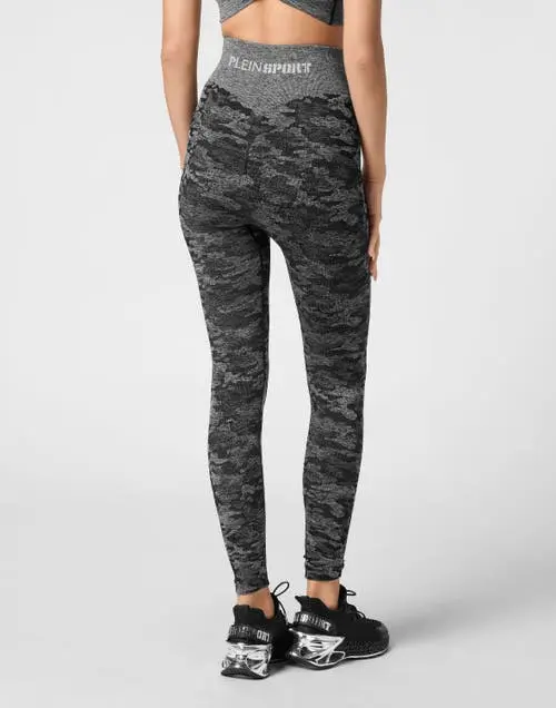 PLEIN SPORT Seamless Sport Leggings Camouflage