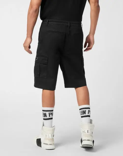 Philipp Plein Cargo Shorts - Black
