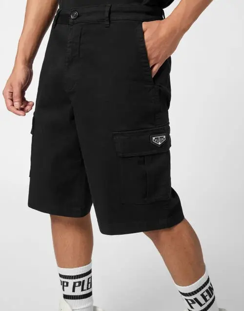 Philipp Plein Cargo Shorts - Black
