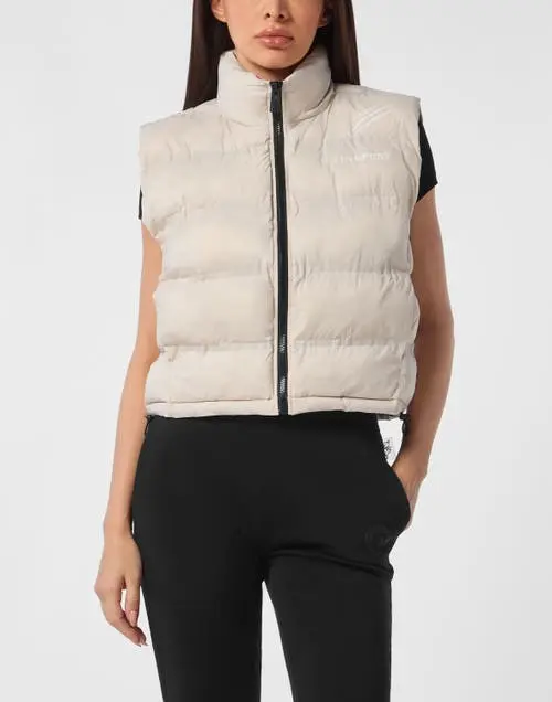 PLEIN SPORT Reversible Quilted Padded Vest - Lightgrey