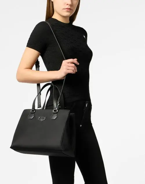 Philipp Plein Nylon Tote Bag With Logo