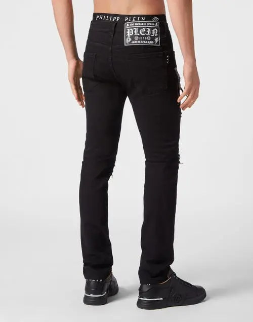 Philipp Plein Denim Trousers Super Straight Cut