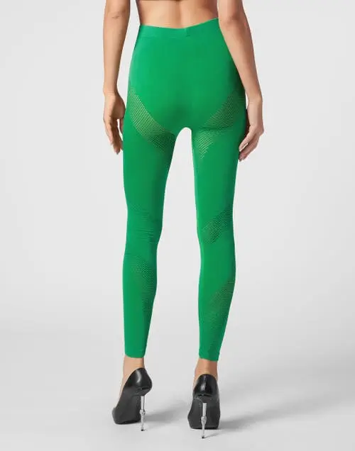 Philipp Plein Seamless Leggings - Green