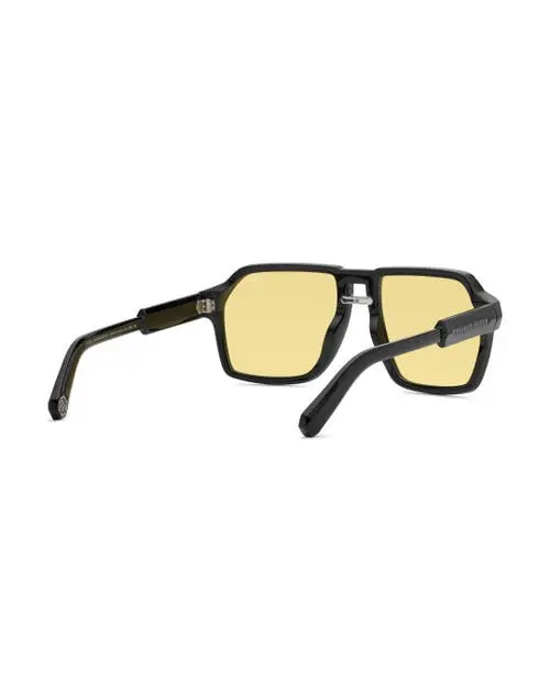 Philipp Plein Contemporary Sunglasses - Black/yellow