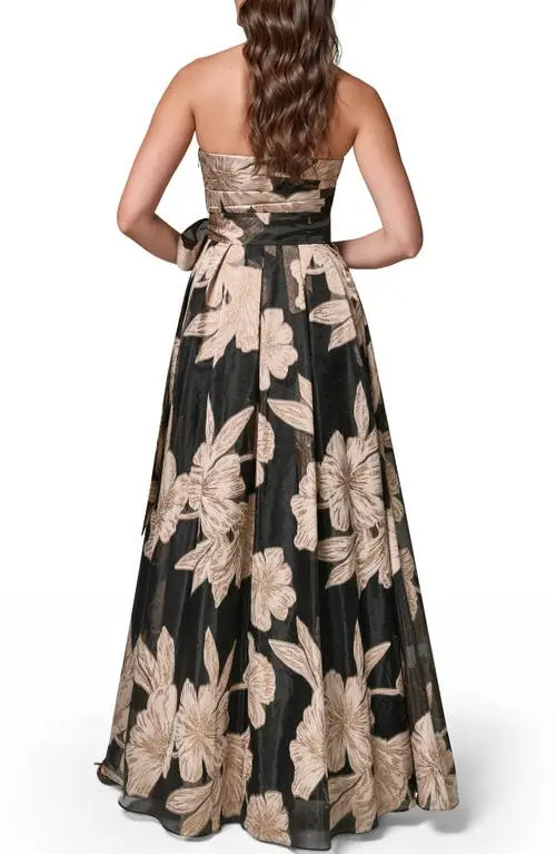 Donna Karan New York Strapless Floral Gown