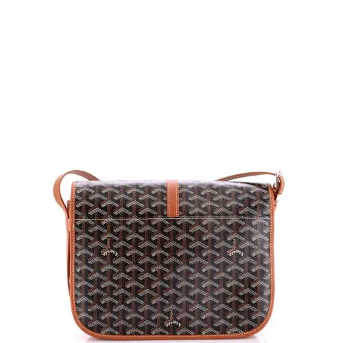 Goyard Belvedere Ii Messenger Bag Coated Canvas Mm - Brown