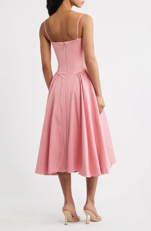 samaria corset fit & flare dress house of cb House of CB Samaria corset midi dress in sage floral