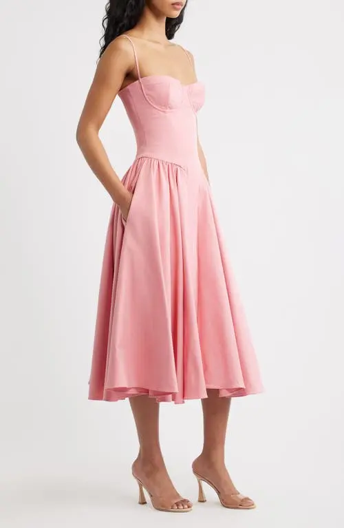 house of cb samaria corset fit & flare dress 'Samaria' French Navy Corset Sundress
