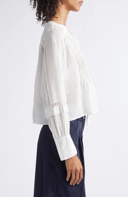 Veronica Beard Sawyer Lace Trim Top