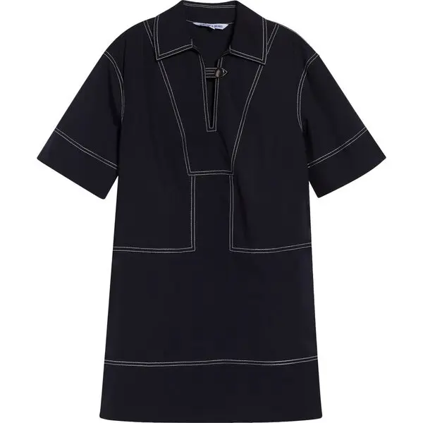 Veronica Beard Phelix Poplin Shift Minidress