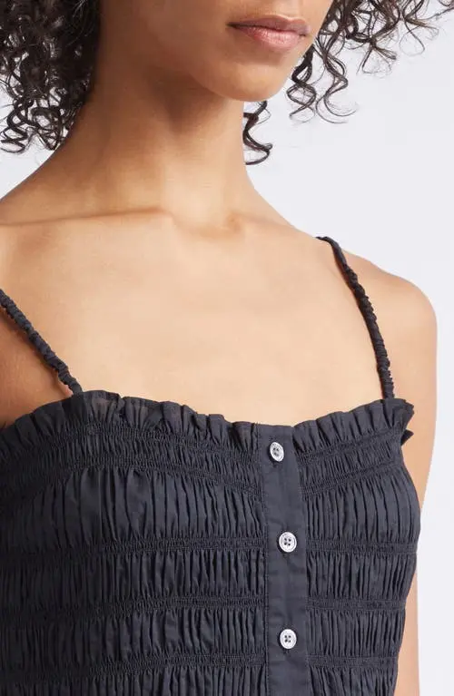 Veronica Beard Tullia Smocked Peplum Top