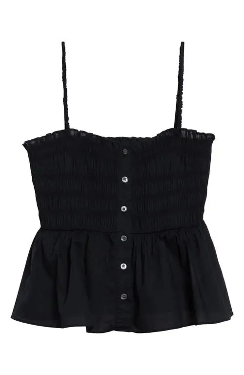 Veronica Beard Tullia Smocked Peplum Top