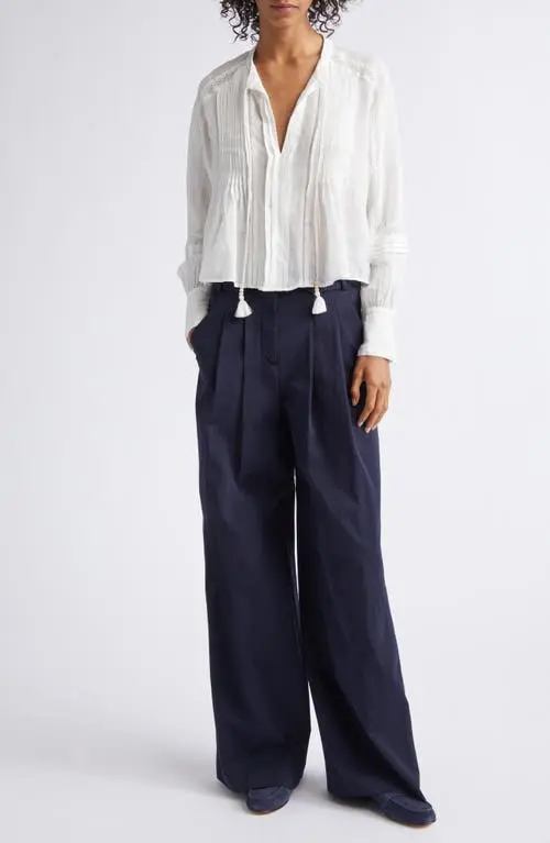 Veronica Beard Allman High Waist Wide Leg Pants