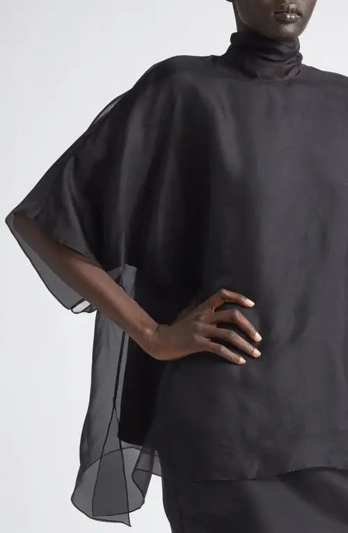 Brandon Maxwell Cali Silk Organza Top