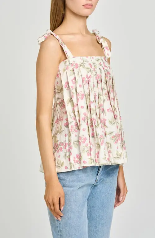 WAYF Stevie Floral Linen Blend Top