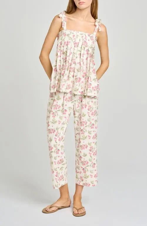 WAYF Stevie Floral Linen Blend Top