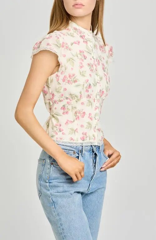 WAYF Talia Floral Button-up Top