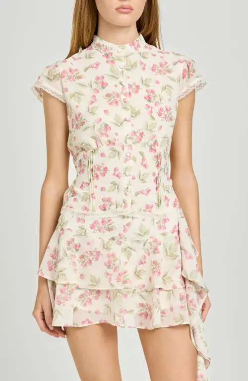 WAYF Talia Floral Button-up Top